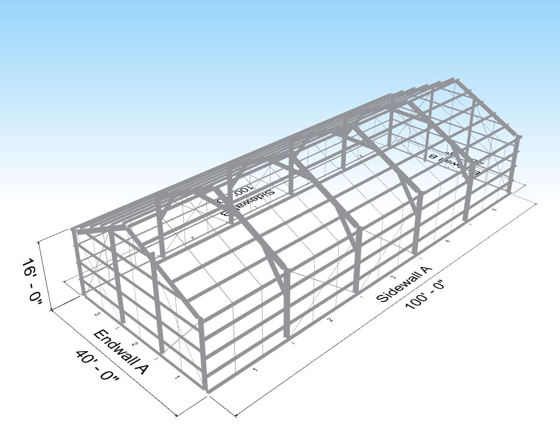40 X 100 GABLE ROOF GROW BUILDING KIT - Nuecosystems