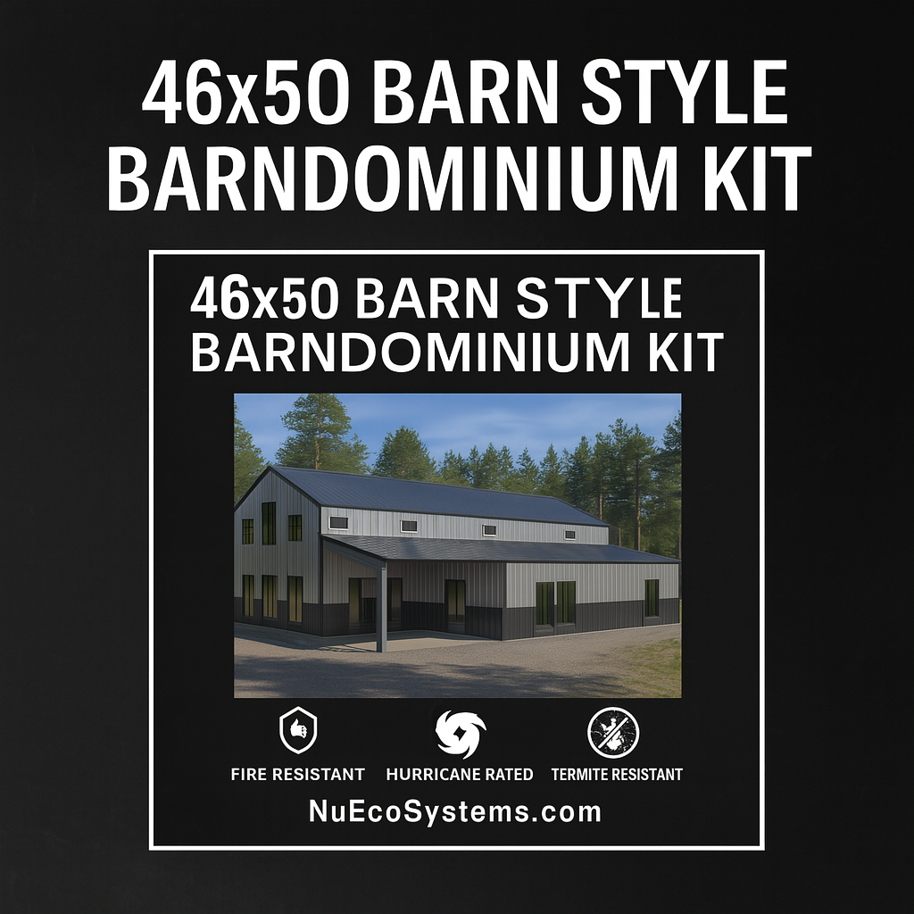 46 X 50 BARN STYLE BARNDOMINIUM KIT - Nuecosystems